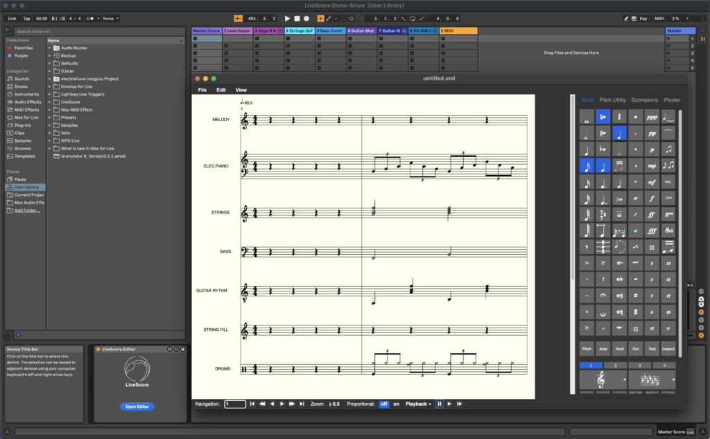 LiveScore – MaxScore for Max and Ableton Live
